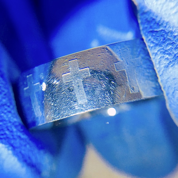 Jewelry | 2x Host Pick Beautiful Subtle Cross Silver S Steel Ring ...